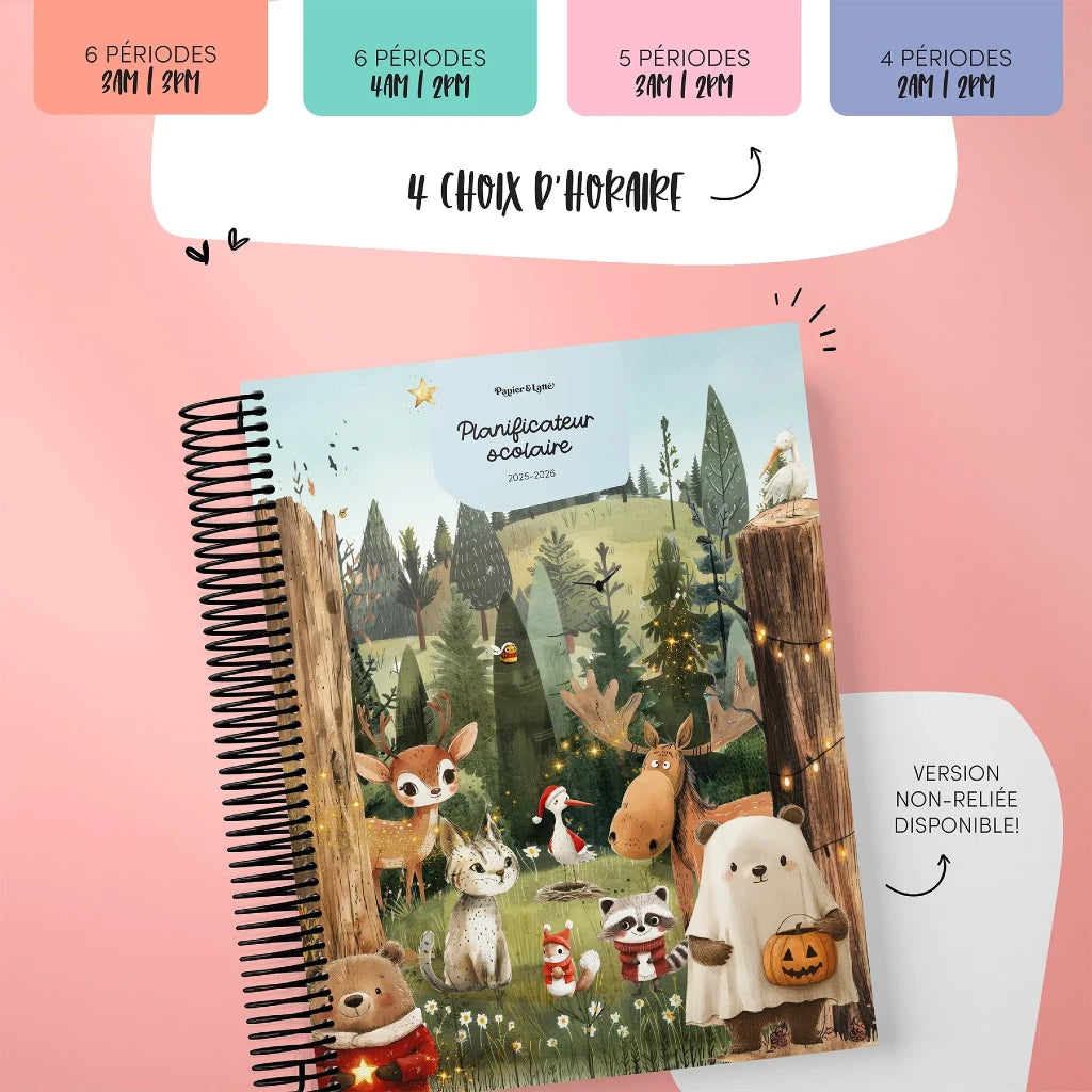 Papier & Latté - Planificateur pour enseignant 2025-2026 (3AM & 2PM ...