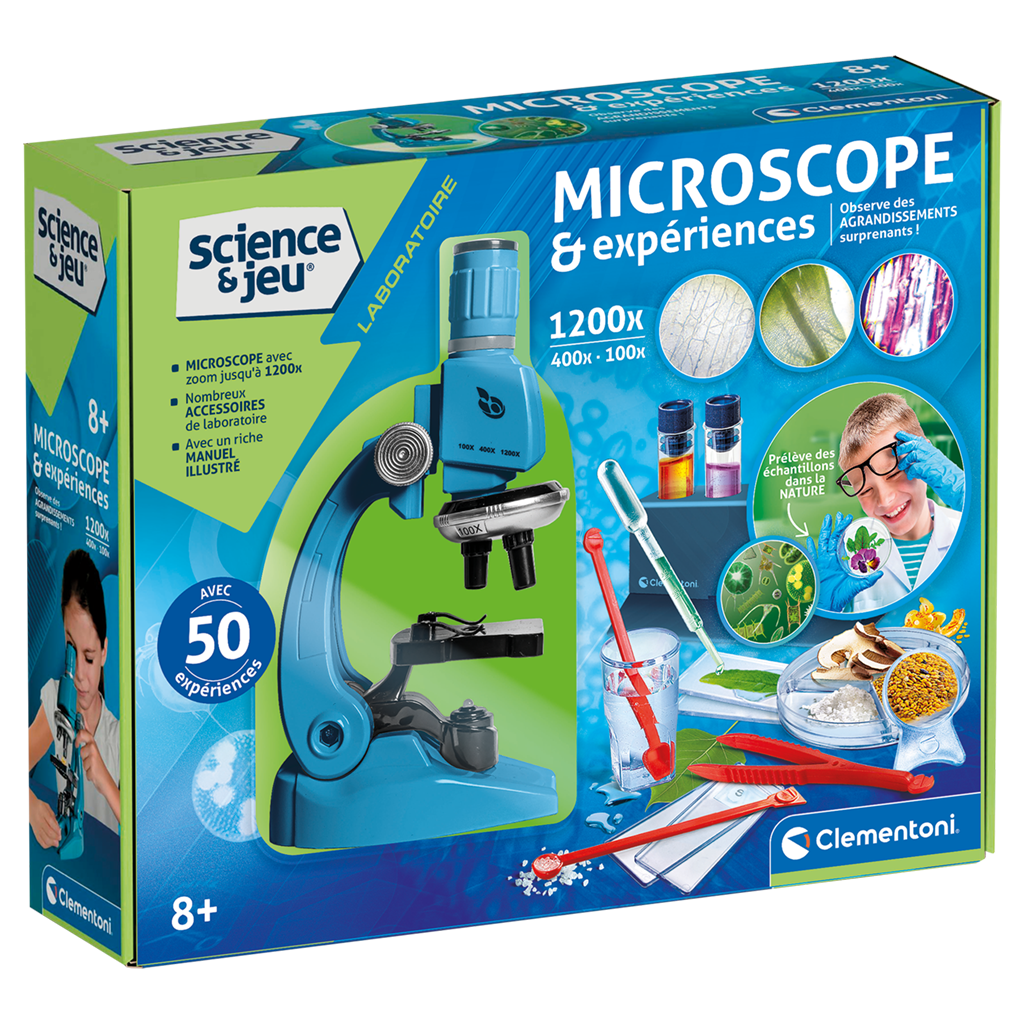 Clementoni - Microscope et expériences 1200X | Sauterelles et Coccinelles