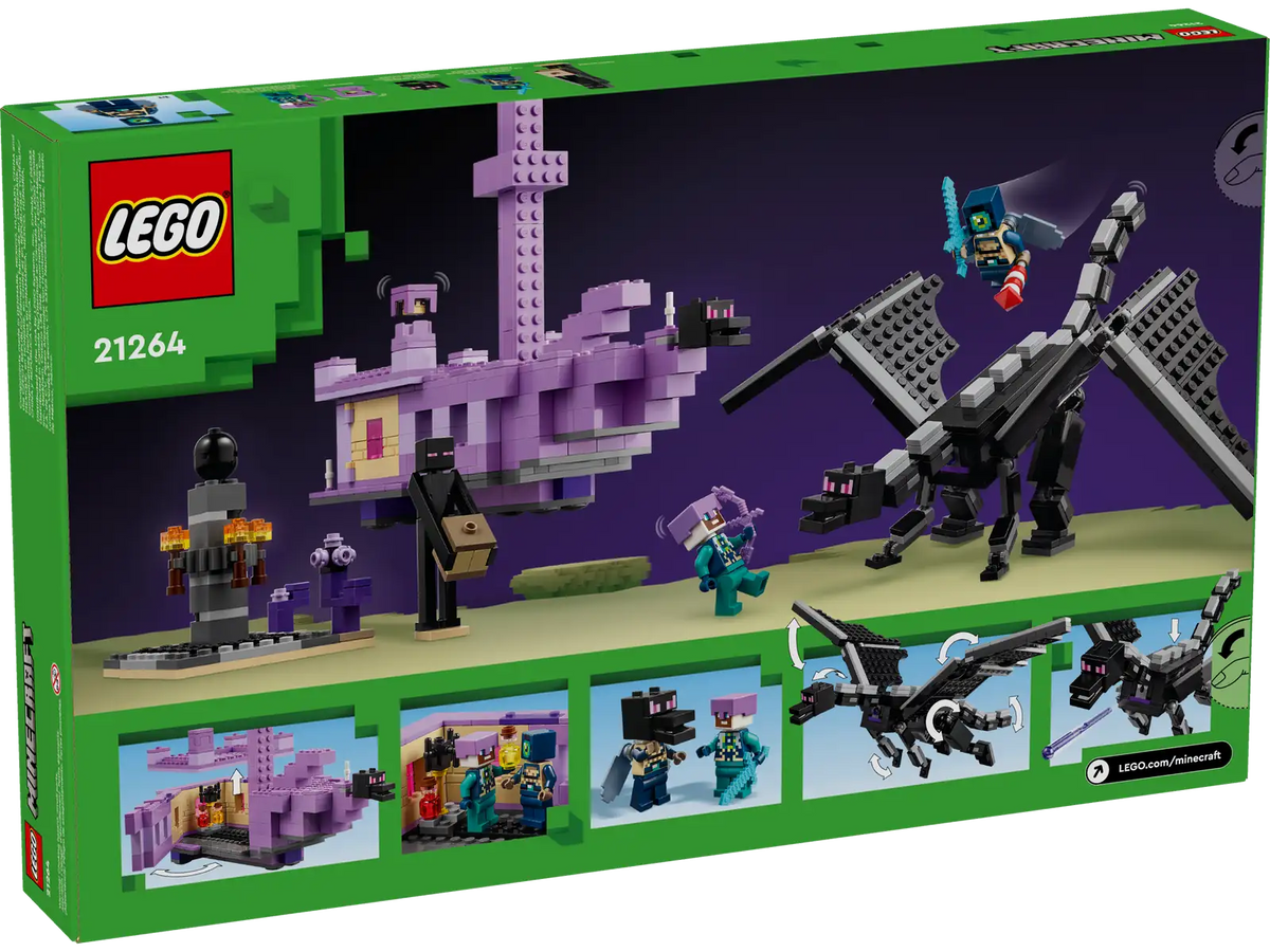 Lego - Minecraft - Dragon d'Ender et le navire End | Sauterelles et ...