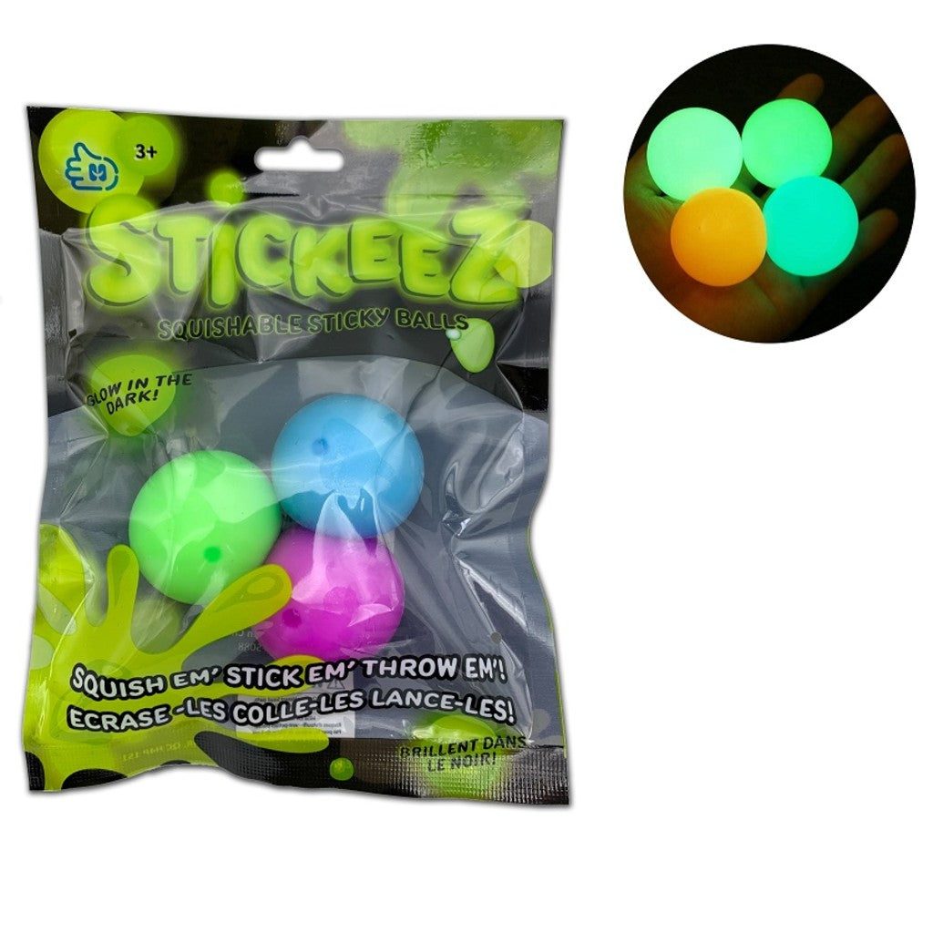 Stickeez Squishable Sticky Balls - Brille dans le noir (À l'unité ...