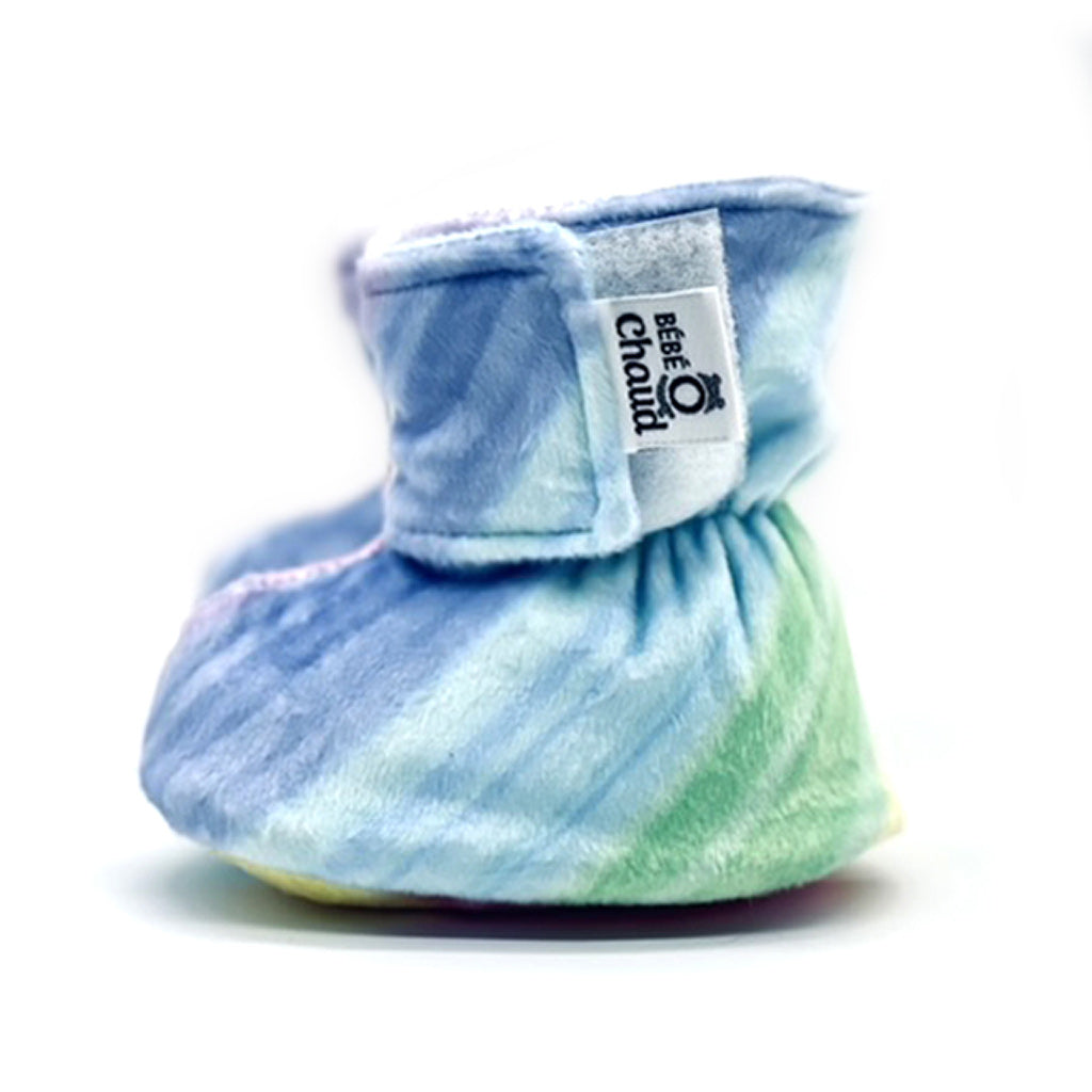 Pantoufle à velcro - Arc-en-ciel Pastel – Sauterelles et Coccinelles